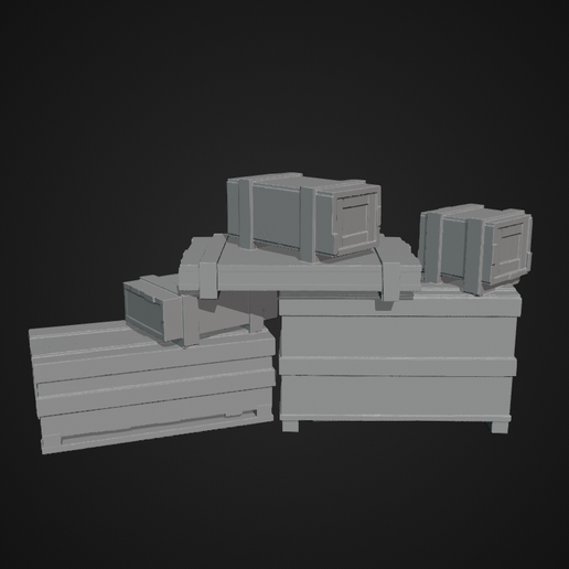 🪵 diorama miniature wooden box barrier・ STL File for 3D printing・Cults