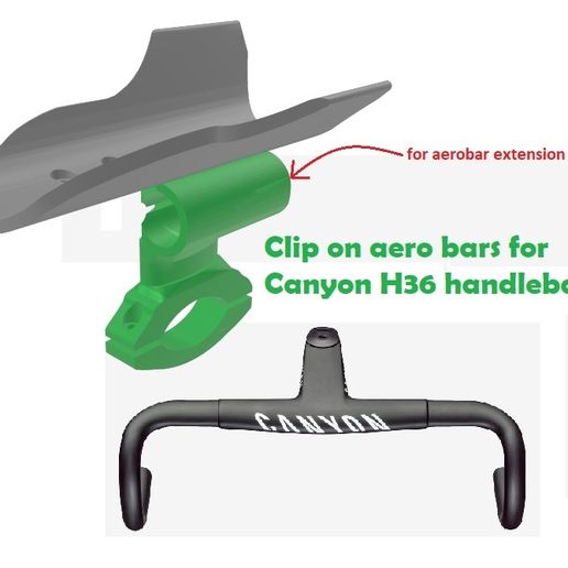 🏎️ Armrest/pad rod mount Canyon H36 aero time trial/triathlon clip on ...