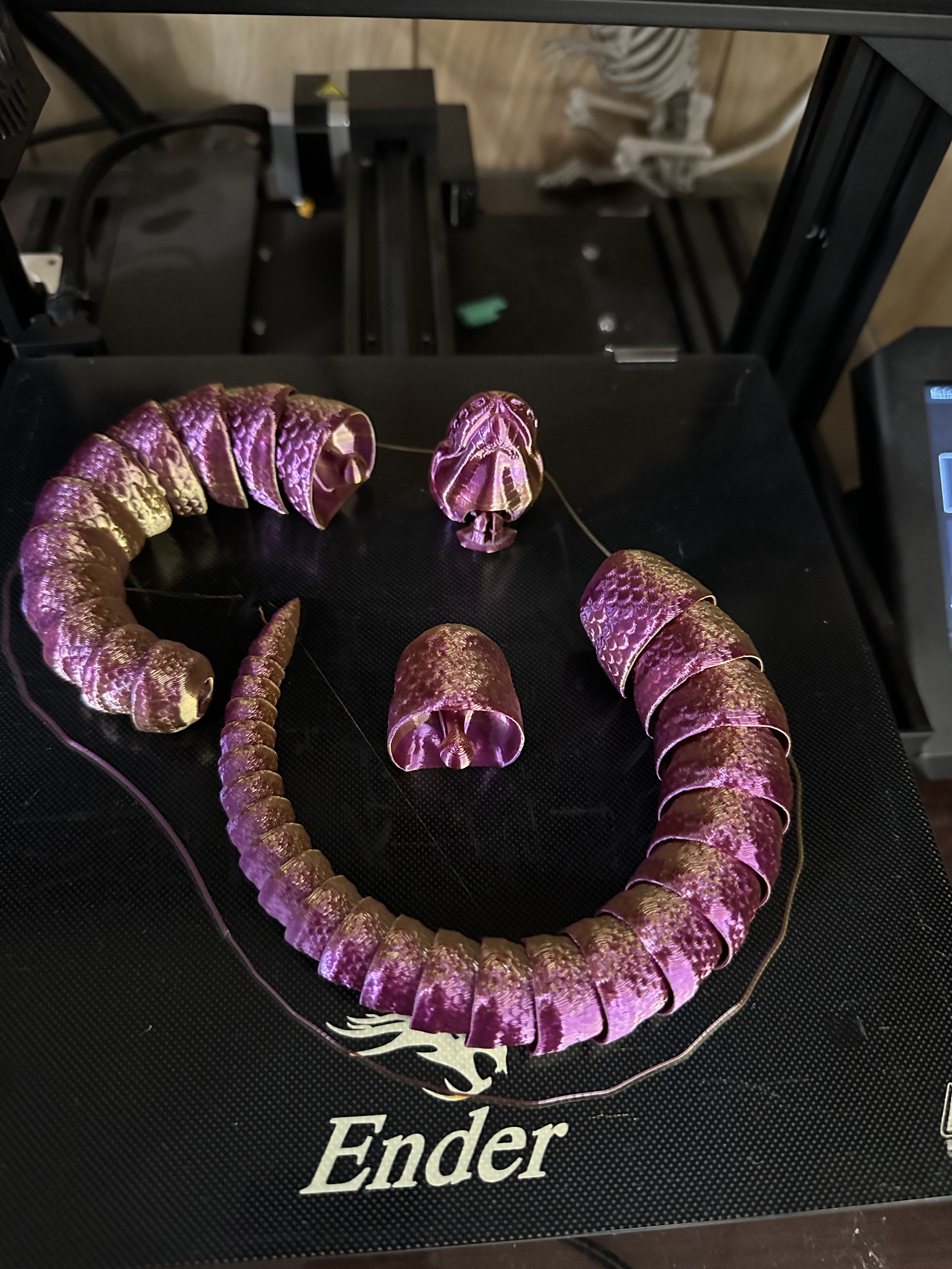 3D printable Ball Python Snake articulated toy, print-in-place body ...