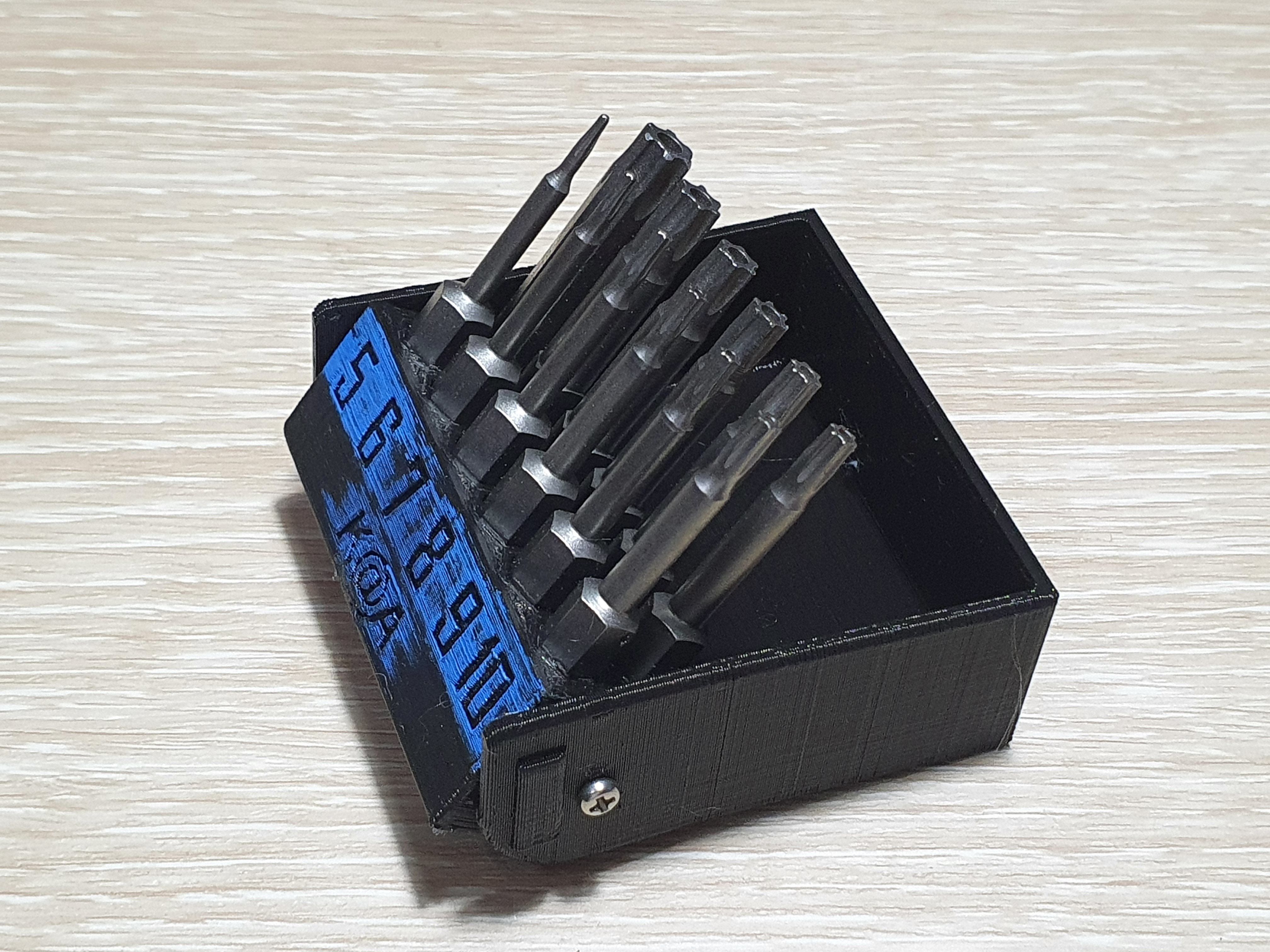 Download free STL file torx screw hex screw bit box • 3D print template ...