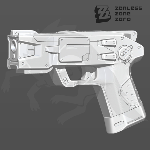 💤 Zenless zone zero ZZZ Zhu Yuan weapon Pistol gun for cosplay・ OBJ ...