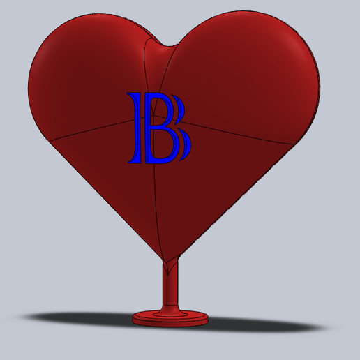 3D file Heart B 💜 ・3D printing design to download・Cults