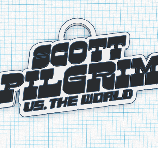 STL file Scott Pilgrims logo Keychain 🗝️ ・3D printable model to ...