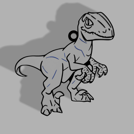 blue raptor dinosaur coloring pages