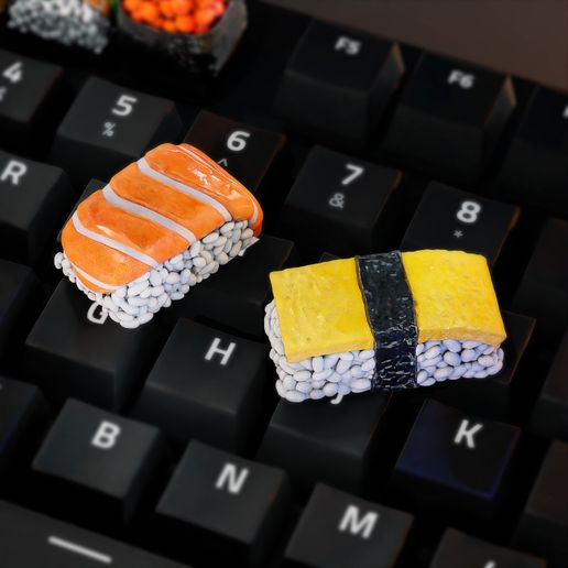 🍣 Sushi Keycaps - Mechanical Keyboard・ STL File for 3D printing・Cults