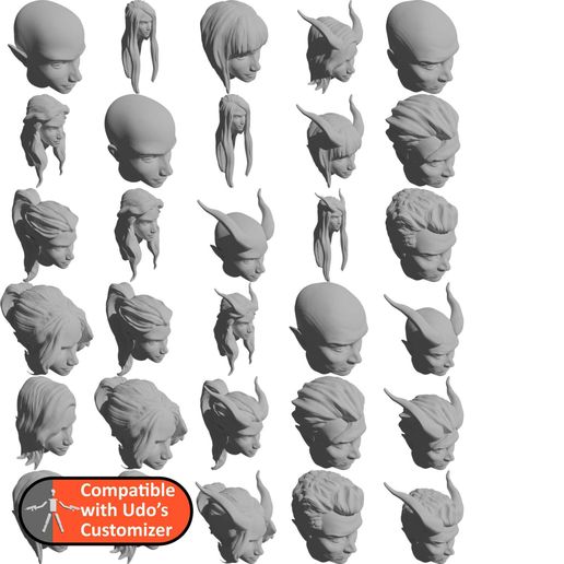 🎲 Fantasy Heads・Free 3D File for 3D printing・Cults