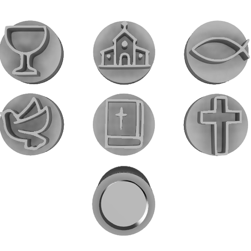 🏠 Baptism Stamp Kits - Christening stamps for sweets・ STL File for 3D ...