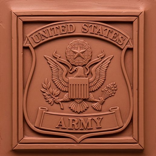 🦅 US Army Panel・Free STL File for 3D printing and CNC machining - Laser ...
