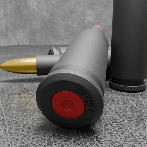 🔫 AK47 Bullet 7.62x39 mm・ STL File for 3D printing・Cults