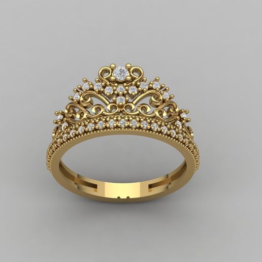 3D file Crown Ring Womens Rings For Women STL 3DM 👑 ・3D printable model to download・Cults