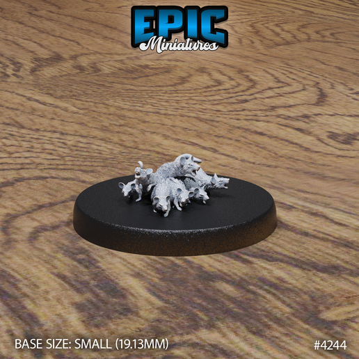 3D file Rat Swarm Set ‧ DnD Miniature ‧ Tabletop Miniatures ‧ Gaming ...