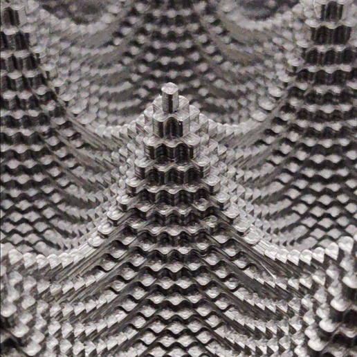 🌊 Parabolic Wave Grid Panel No. 3・ STL File for 3D printing・Cults