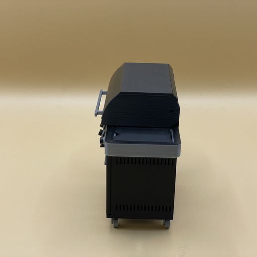 📁 Miniature Outdoor BBQ Grill 3D STL – 1:12 Scale Wheeled Patio Grill ...