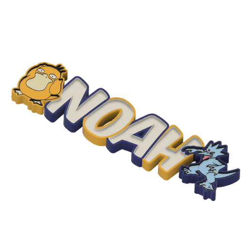 🐉 First name LED TO ASSEMBLE Noah Pokemon・ STL File for 3D printing・Cults