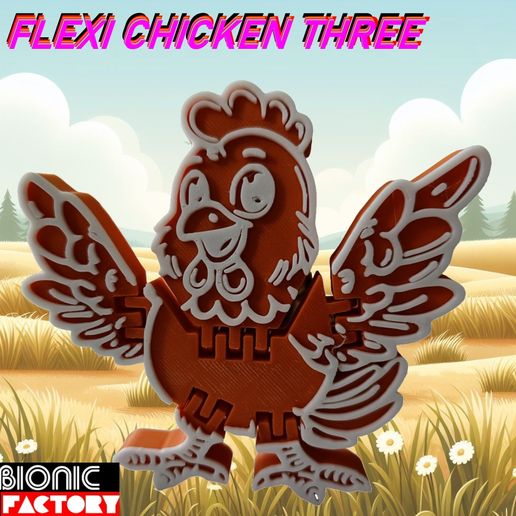 STL file 🐔flexi chicken three🐔 ・3D printer model to download・Cults
