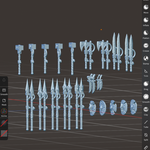 🔫 Viking melee weapons and shields・ 3D File for ・Cults
