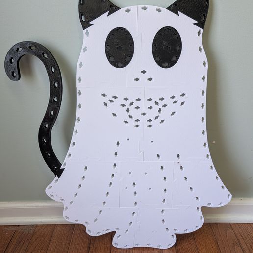 👻 Seed pixel Singing Ghost Cat・Free STL File for 3D printing・Cults