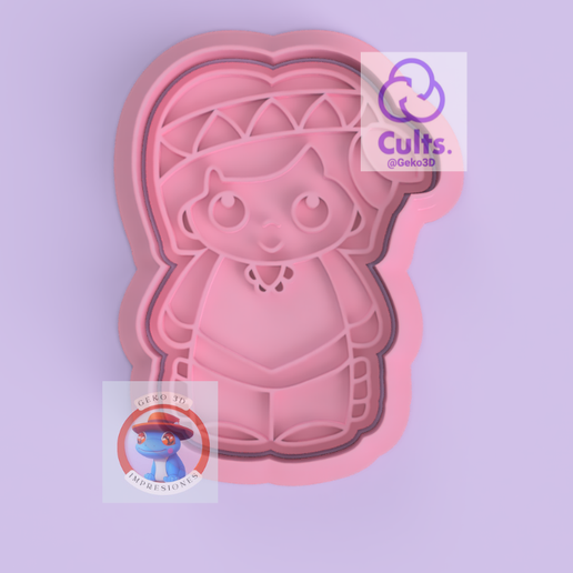 3D file Native american boy cookie cutter ( Native american boy cookie ...