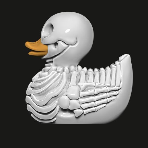 💀 skeleton duck・ STL File for 3D printing・Cults