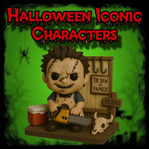 🎃 Leatherface diorama chibi Halloween iconic characters・ STL File for ...