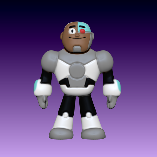 STL file cyborg from teen titans go 🐦 ・3D printer model to download・Cults