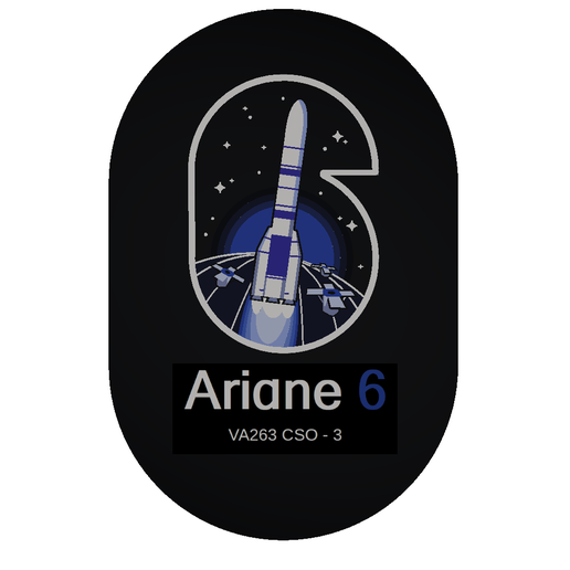 STL file Ariane 6 VA263 CSO - 3 flight patch 🛰 ・3D print object to ...