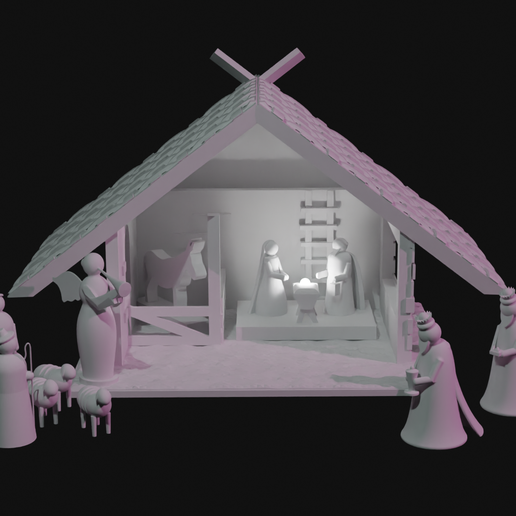 🎄 CHRISTMAS CRIB・ STL File for 3D printing・Cults