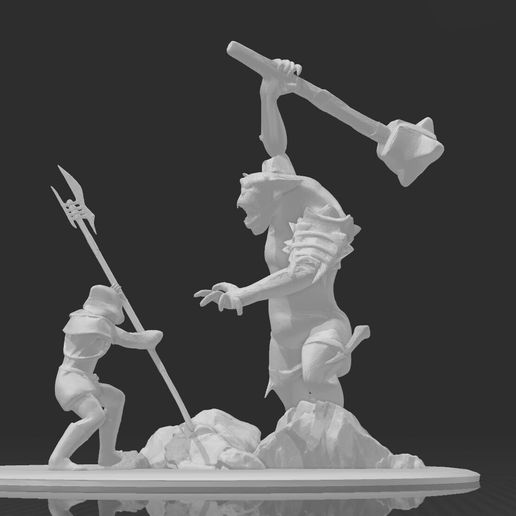🎮 Valheim_Brute Modelo em miniatura・Arquivo STL para ・Cults