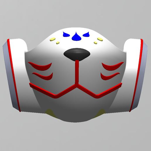 🦊 Kitsune Gas Mask・ STL File for 3D printing・Cults