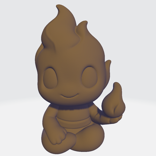 🔥 Adorable fire elemental creature・ STL File for 3D printing・Cults