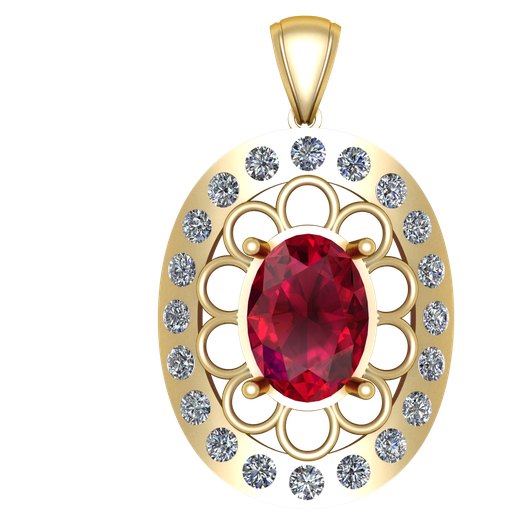 STL file RUBY DIAMOND PENDANT 3D PRINTABLE MODEL 💎 (OBJ)・3D printing ...