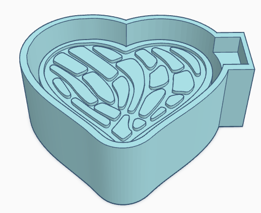 💜 Heart Concha Freshie Housing・ STL File for 3D printing・Cults