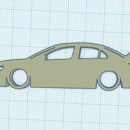 👤 Mitsubishi lancer Evo 10 silhouette・ STL File for ・Cults