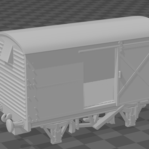 🚐 HO/OO TTTE LMS Diagram 1828 12-ton covered steel van V2 NEM・ STL File ...