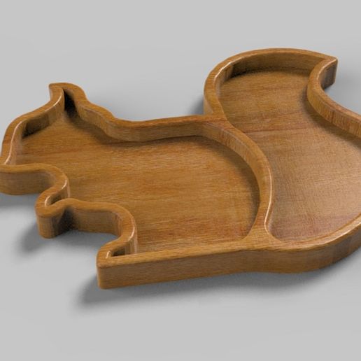 📁 Squirrel Serving Tray, Cnc Cut 3D Model File For CNC Router Engraver ...