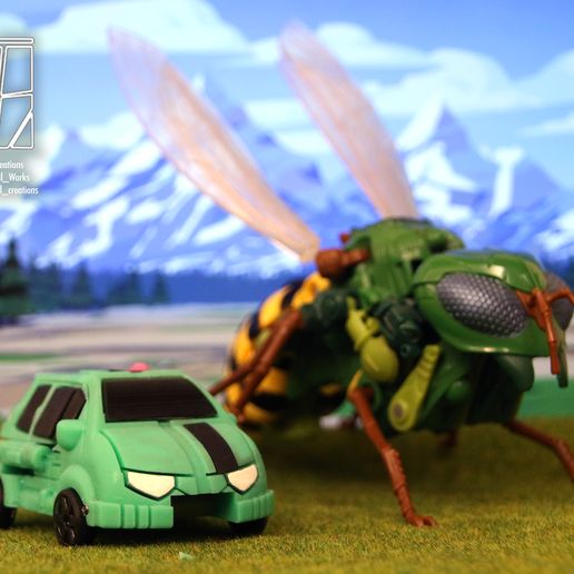 🤖 Transformers Animated 'Happy Meal' Wasp・Free STL File for ・Cults