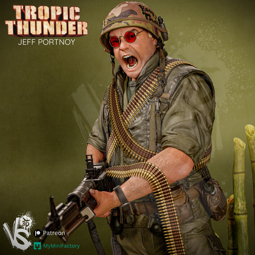 🌩️ Tropic Thunder Jeff Portnoy・ 3D File for 3D printing・Cults