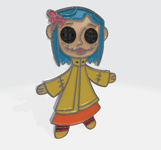 🎃 Colgante Coraline Muñeca Coraline Modelo 01・Archivo STL para ...