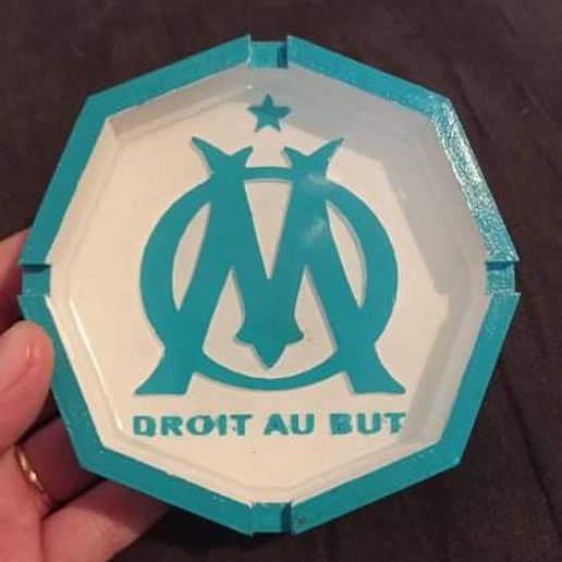 Download STL file Ashtray Olympique de Marseille • 3D print model ・ Cults