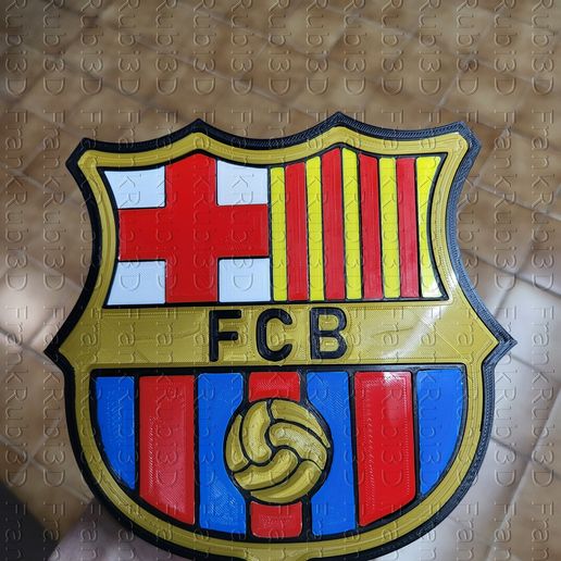 🛡️ ESCUDO 3D FC BARCELONA・Archivo 3D para Impresión 3D・Cults