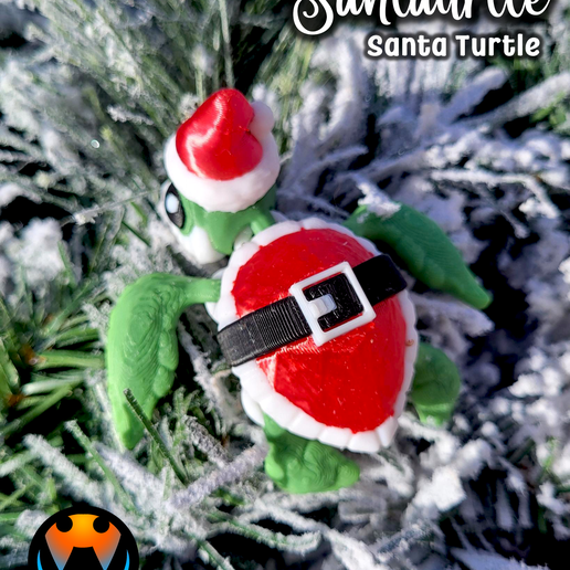🎅 "Santaurtle" Santa Turtle・ 3D File for 3D printing・Cults