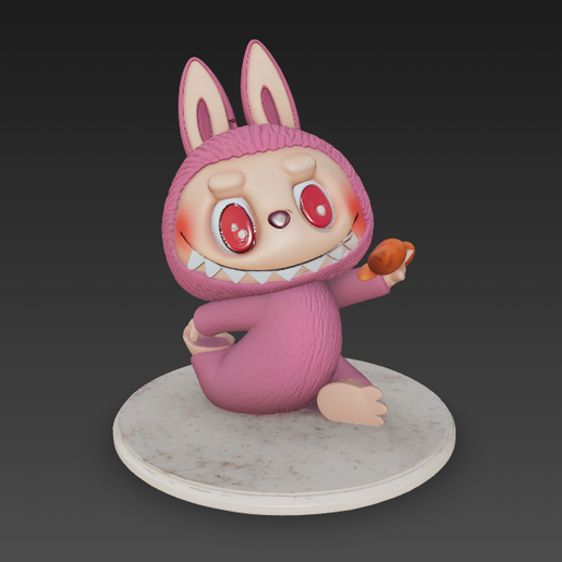 🧘 LABUBU YOGA SERIES PINK・ 3D File for 3D printing・Cults