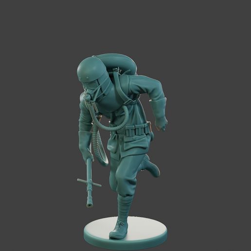 🫡 German soldier ww1 run G5・ 3D File for ・Cults