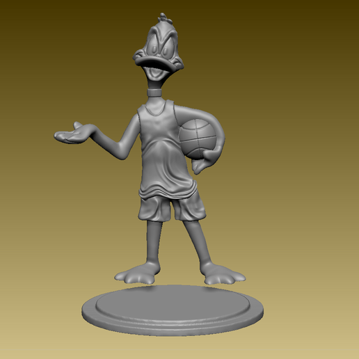 🦆 daffy duck from space jam looney tunes and basketball nba・ STL File ...
