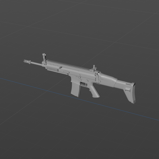 OBJ file American FN SCAR rifle digital model material 🗺️ ・3D printer ...