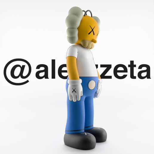 🗿 Kaws Homer Simpson and Homer Simpson Flayed Open・ STL File for 3D ...