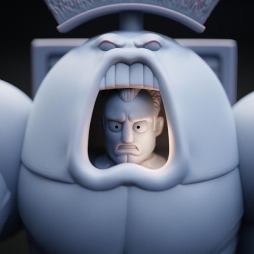 🛰 Space King - Capitán - Casco abierto・Archivo STL para Impresión 3D・Cults