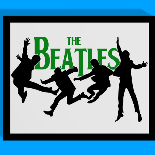 STL file DECORATIVE FRAME BEATLES 🖼️ ・Design to download and 3D print・Cults