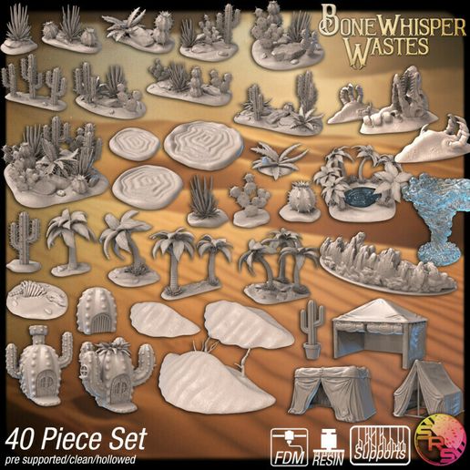 🏜️ Desert Terrain Set・ 3D File for 3D printing・Cults