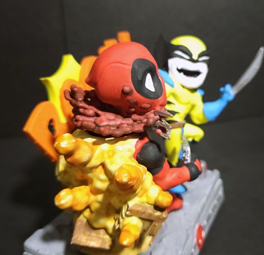 🦷 Deadpool vs Wolverine toothpick dispenser・ 3D File for 3D printing・Cults